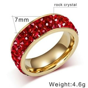 Jewelry | Goldplated Red Crystal Ring | Poshmark
